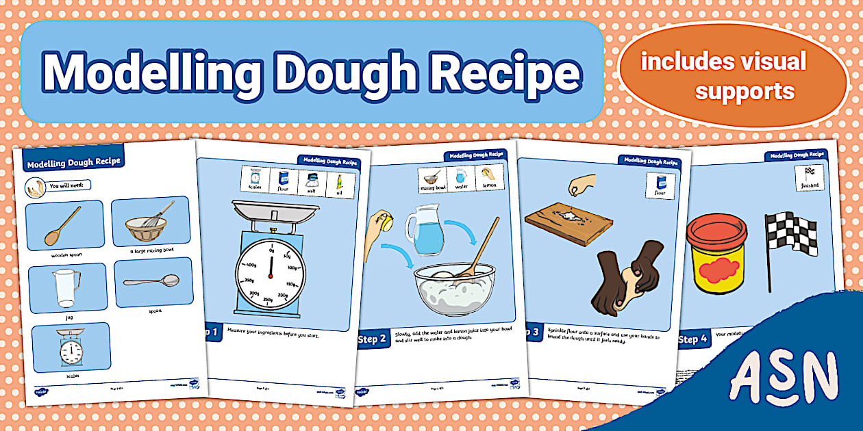 Modelling Dough Recipe Cards with Visual Supports