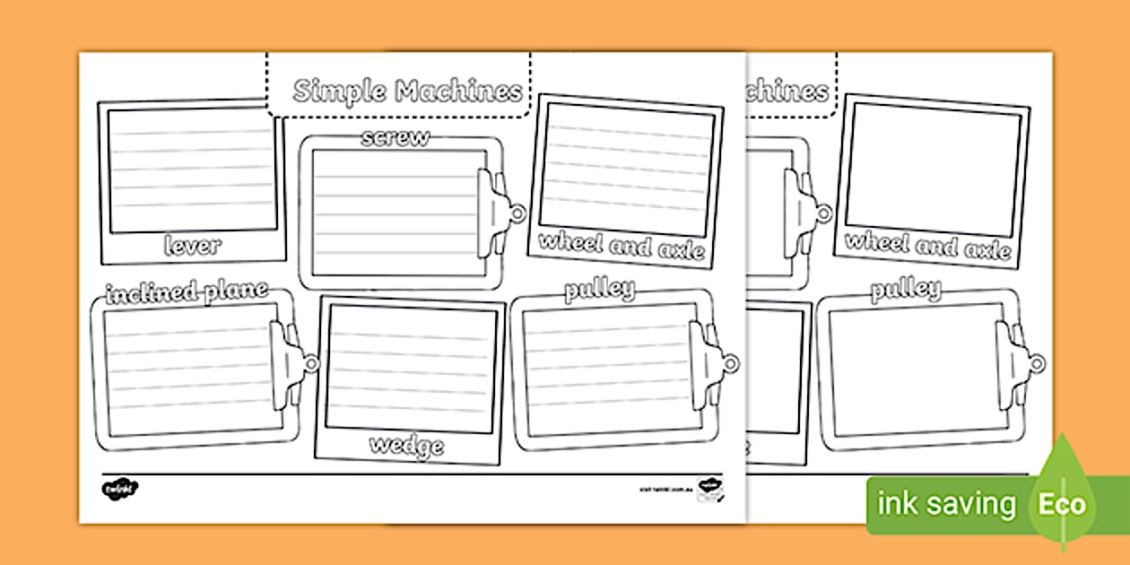 Simple Machines Writing Frames (teacher made) - Twinkl