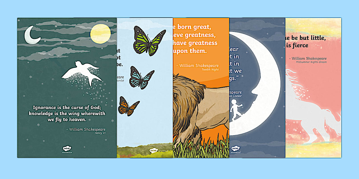 Quotes About Literature by Shakespeare - Classroom Posters