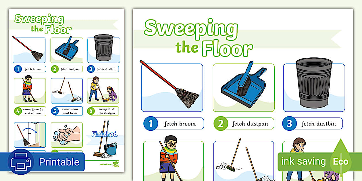 How to Sweep a Floor Within a Task Schedule (teacher made)
