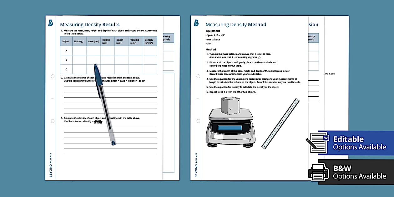 Measuring Density Investigation | KS3 Physics | Beyond