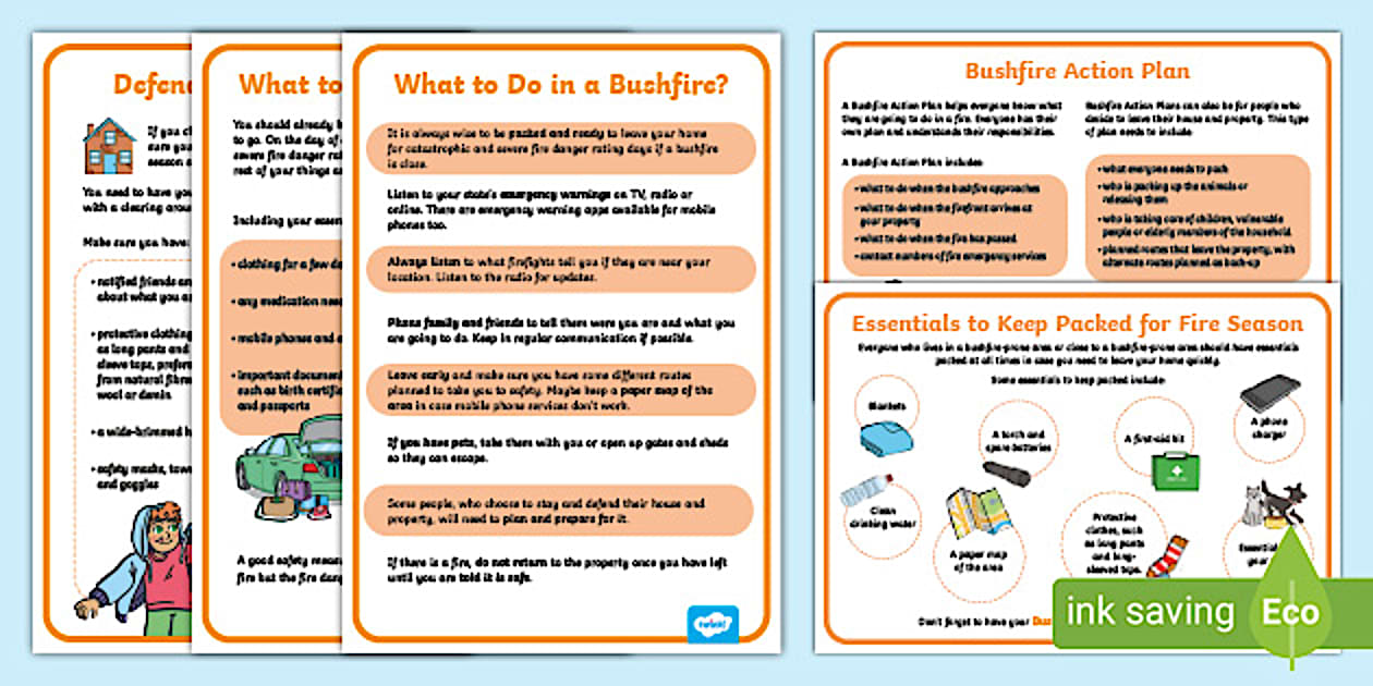 Bushfire Ready Information Posters (Teacher-Made) - Twinkl