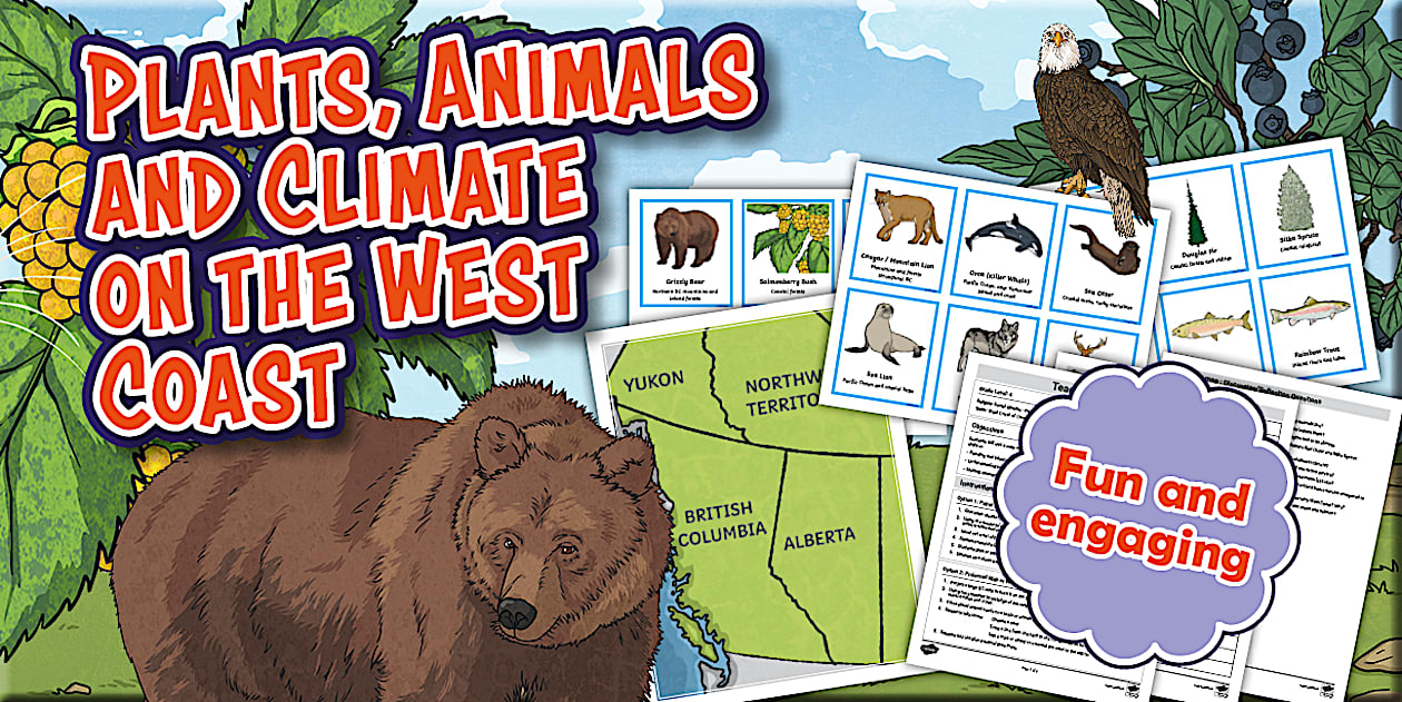 West Coast Plants & Animals Activity
