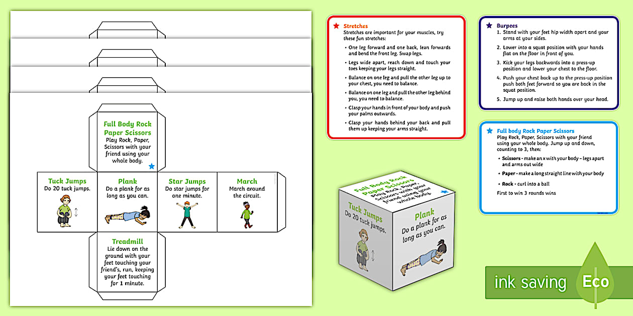 Physical Activity Cube | Exercise | PE | Twinkl - Twinkl