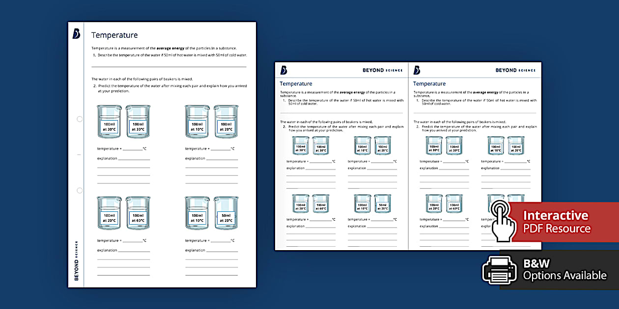 Concept of Temperature Worksheet | KS3 Physics | Beyond