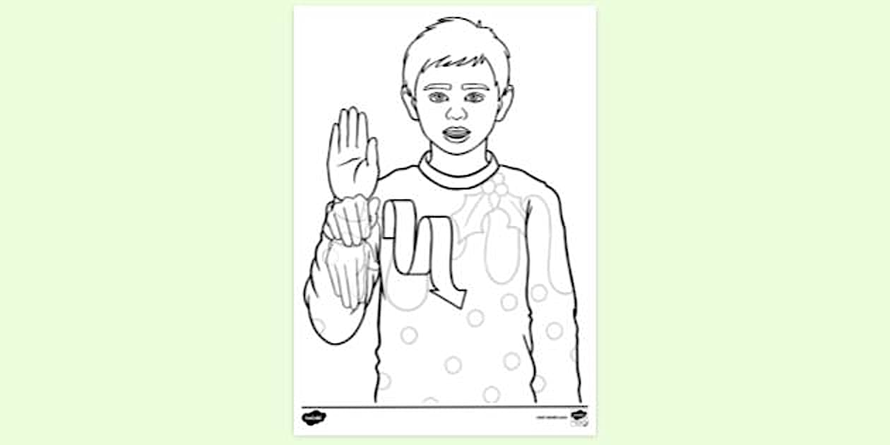BSL Hill Colouring Sheet | Colouring Sheets (teacher made)