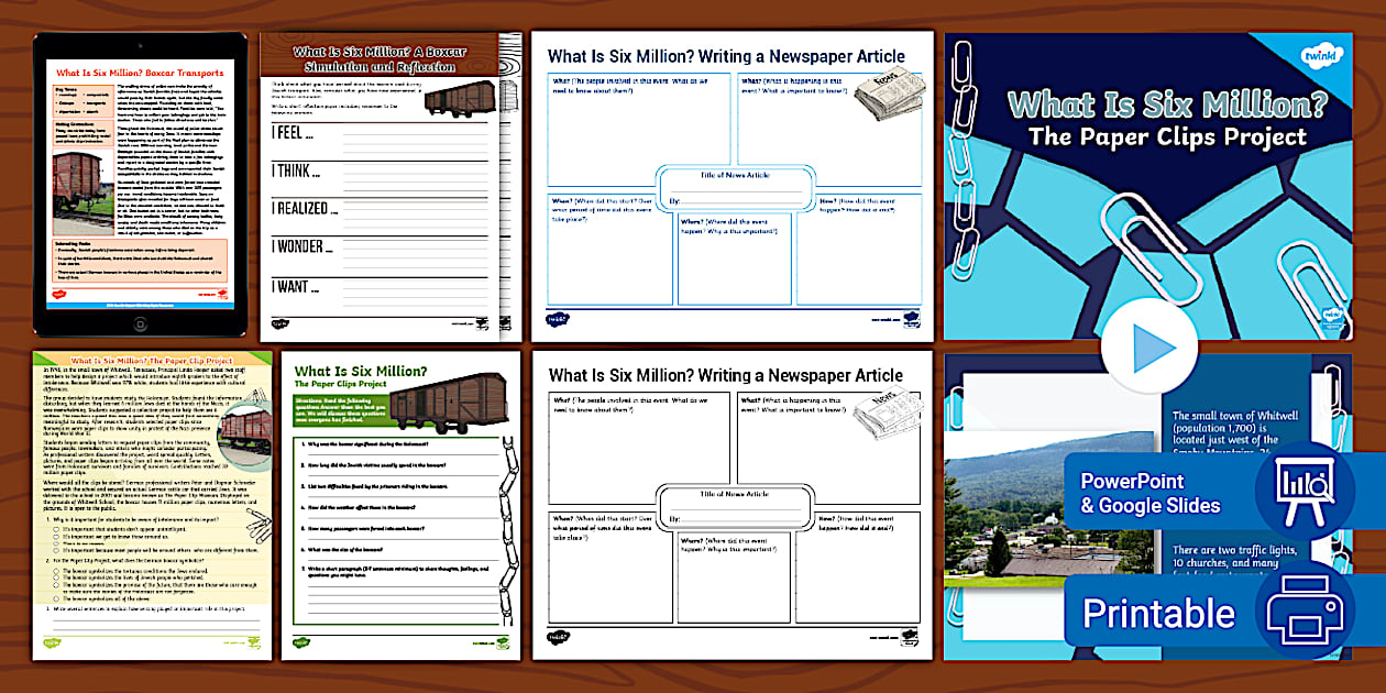 Eighth Grade What Is Six Million? The Paper Clip Project