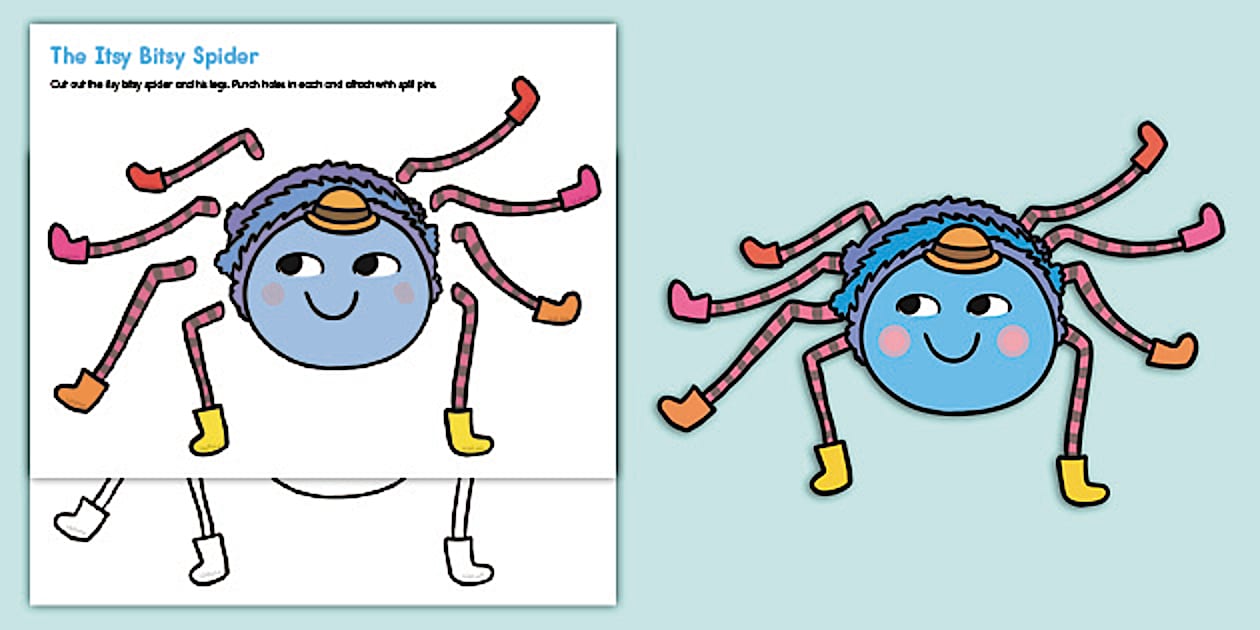 The Itsy Bitsy Spider Split Pin Worksheet (teacher made)
