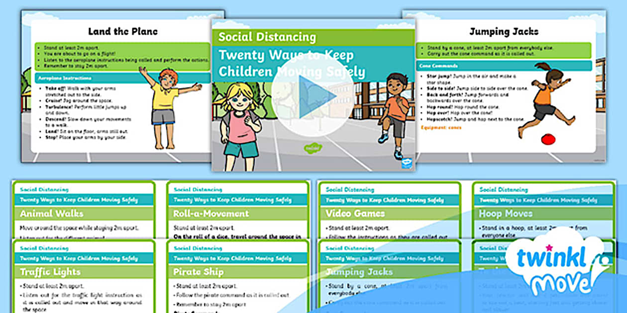 Social Distancing PE Lessons - KS2 - KS1 - Twinkl Move PE