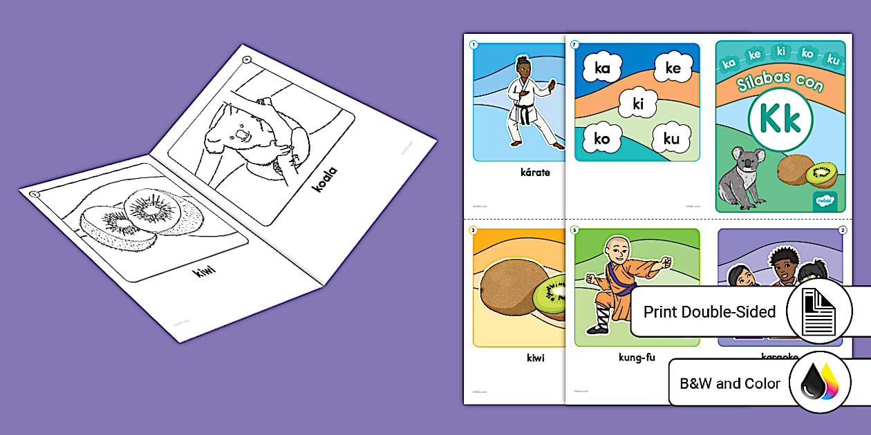 Libros fonéticos - Sílabas con Kk (teacher made) - Twinkl