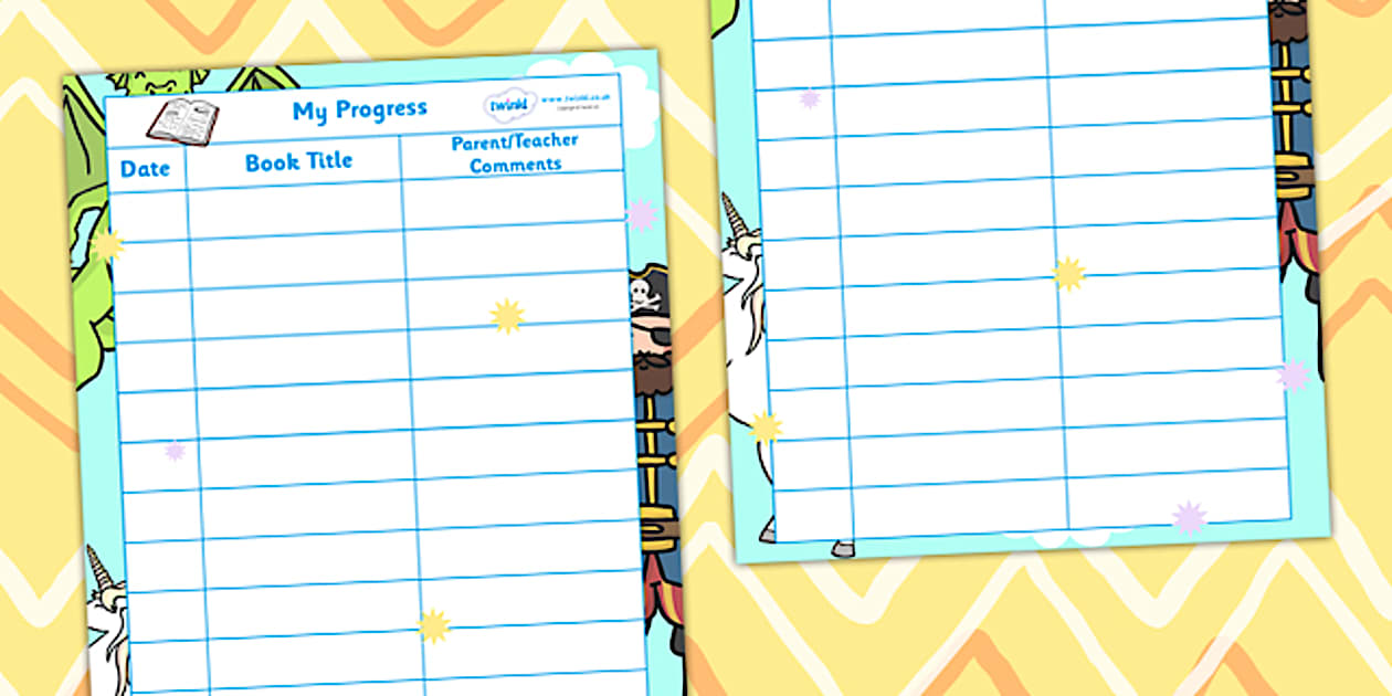 Black and White Fantasy Themed Teacher Parent Comments Sheet