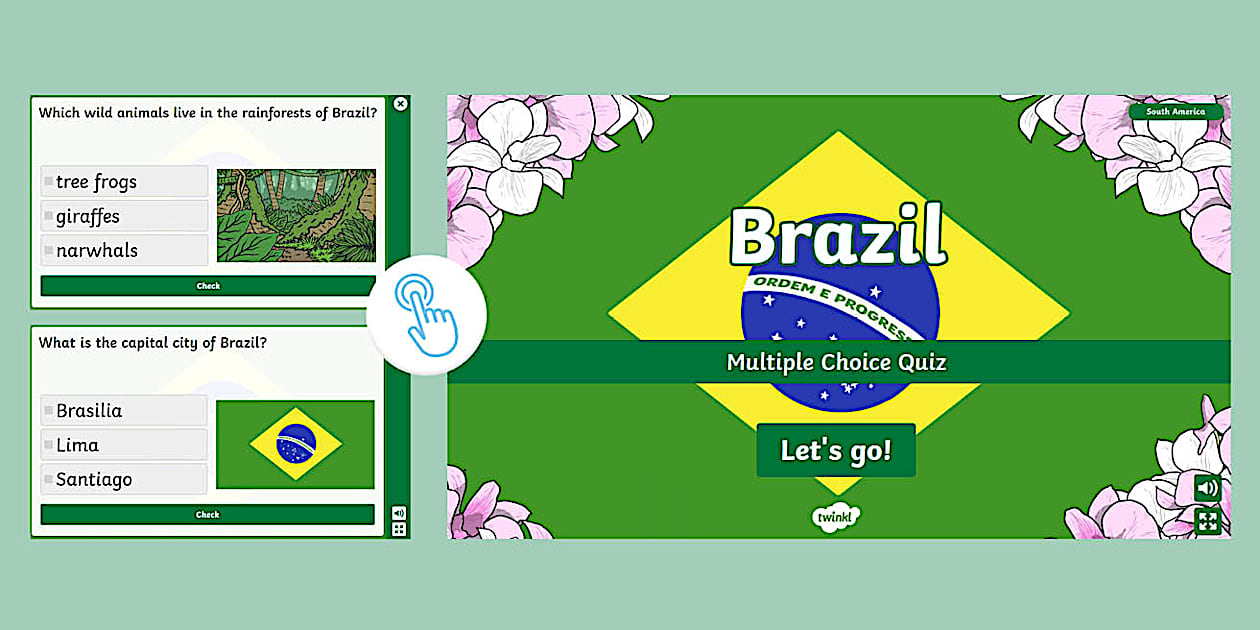 KS1 Brazil Interactive Quiz (teacher made) - Twinkl