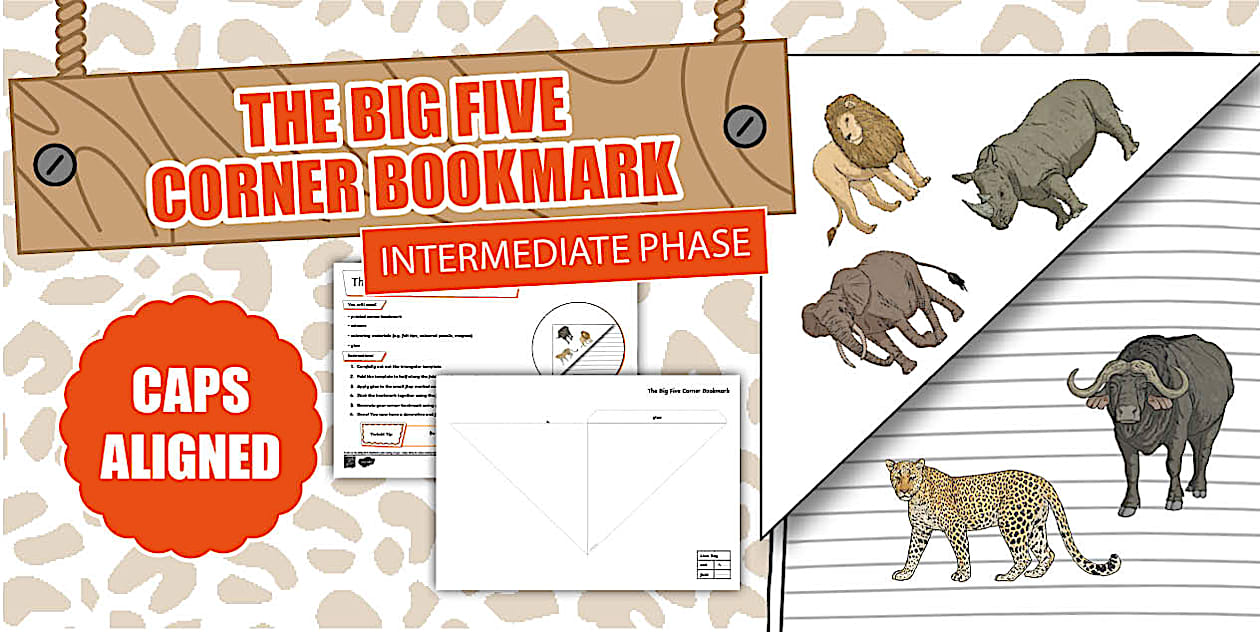 Intermediate Phase Home Language - The Big Five - Corner Bookmark (CAPS