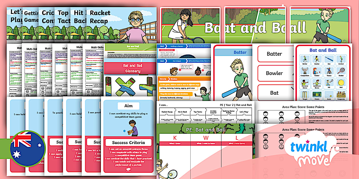 Move PE Year 2 Multiskills: Bat and Ball Unit Pack