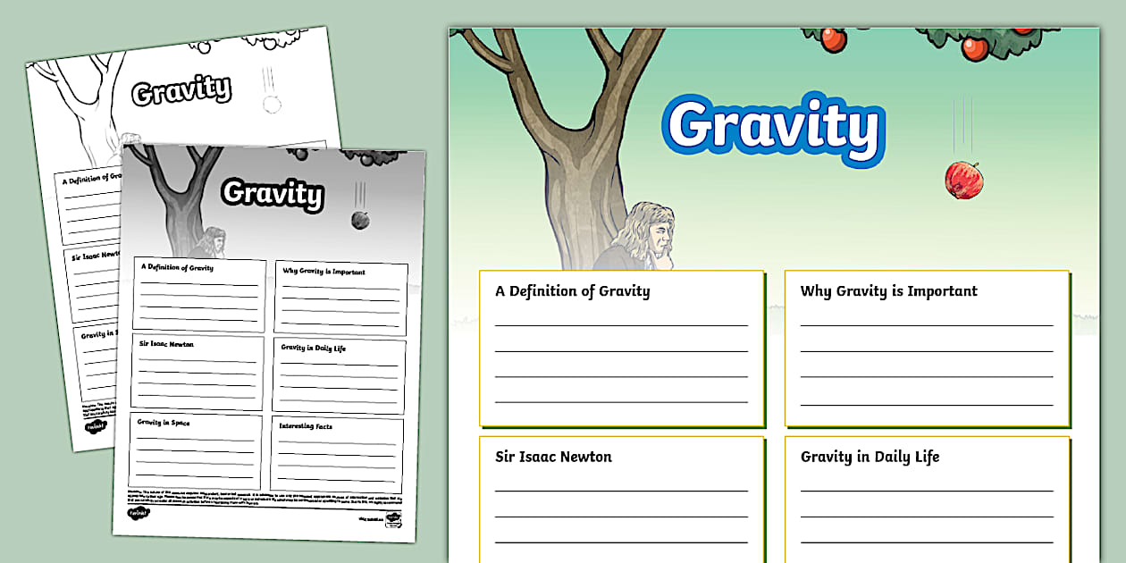 Gravity Fact File Template - Twinkl Writing Frames - Twinkl