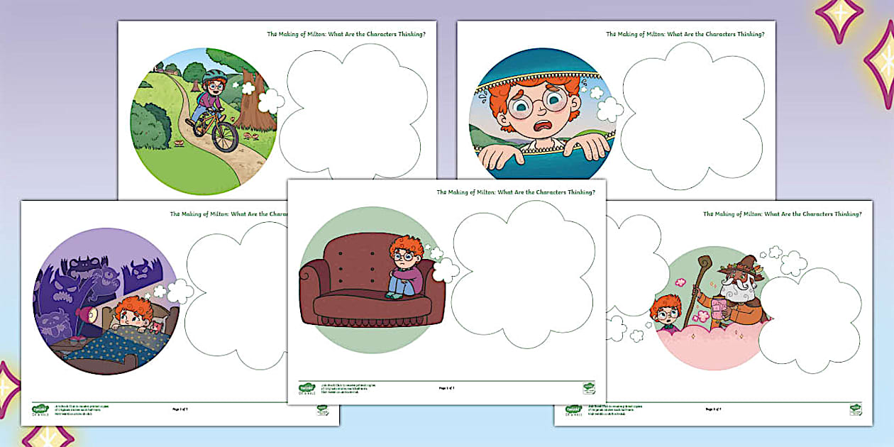 ‘The Making of Milton’ Thought and Speech Bubble Activity
