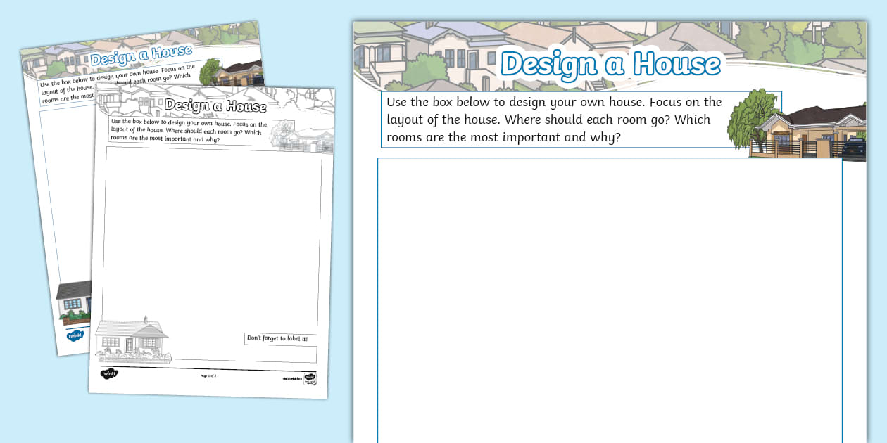 Design a House Worksheet
