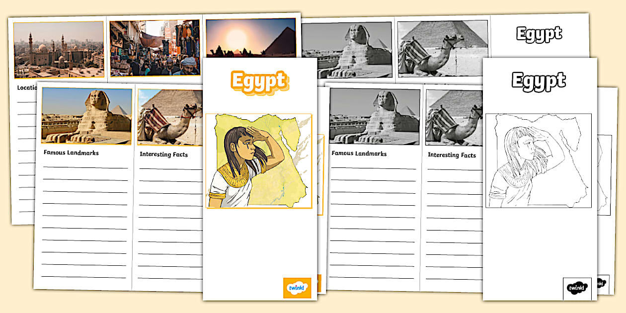 Egypt Leaflet Template (teacher made) - Twinkl