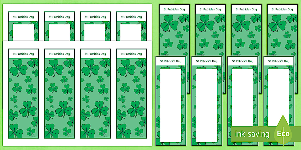St. Patrick's Day Bookmarks (Teacher-Made) - Twinkl