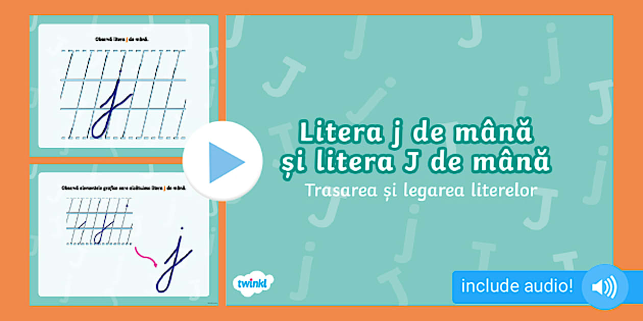Litera j de mana si litera J de mana: Trasare si legare – Prezentare