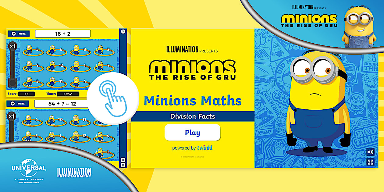 FREE! - 👉 Minions Maths: Division Facts (teacher made)