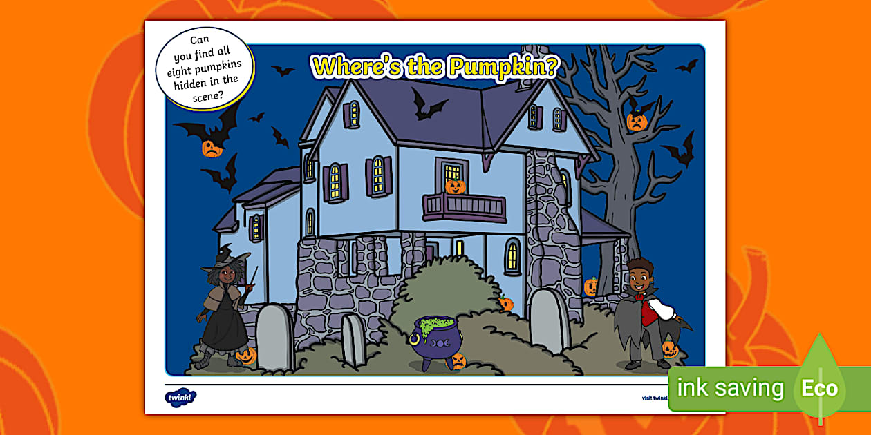 Wheres the Pumpkin? I Spy Activity (teacher made) - Twinkl