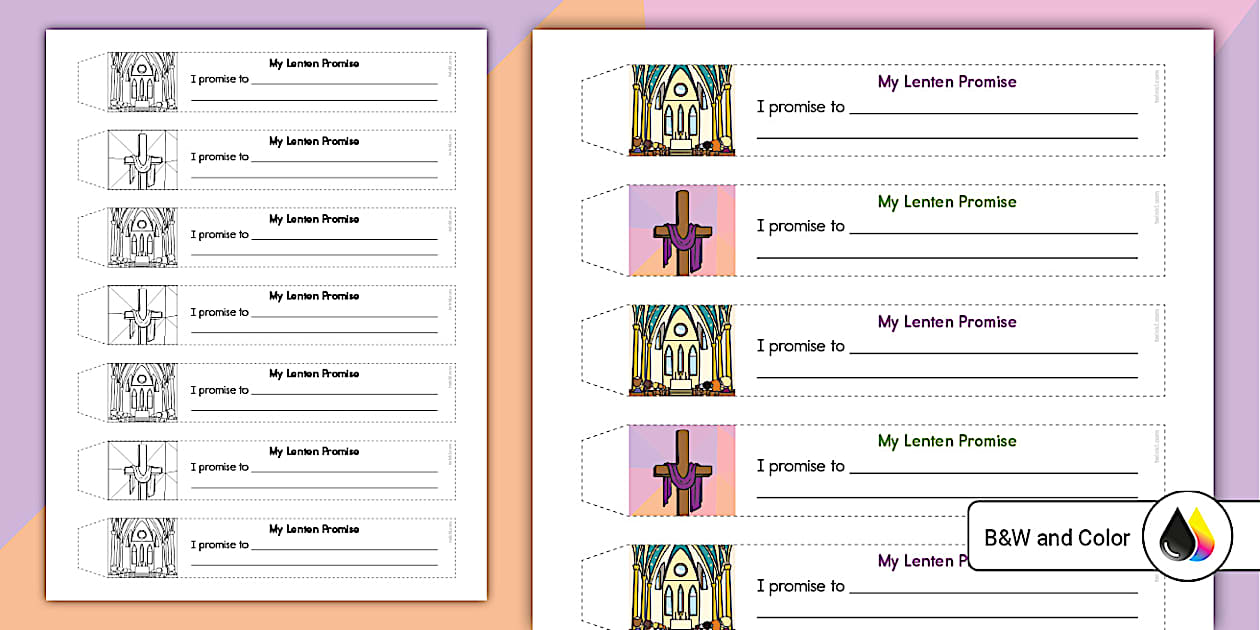 My Lenten Promise Paper Chain (teacher made) - Twinkl