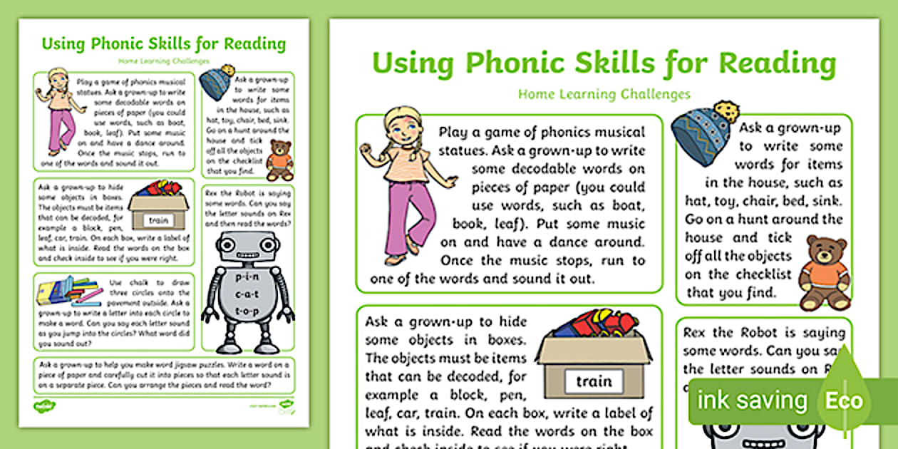 EYFS Literacy: Use Phonic Knowledge to Decode and Read Regular Words Home