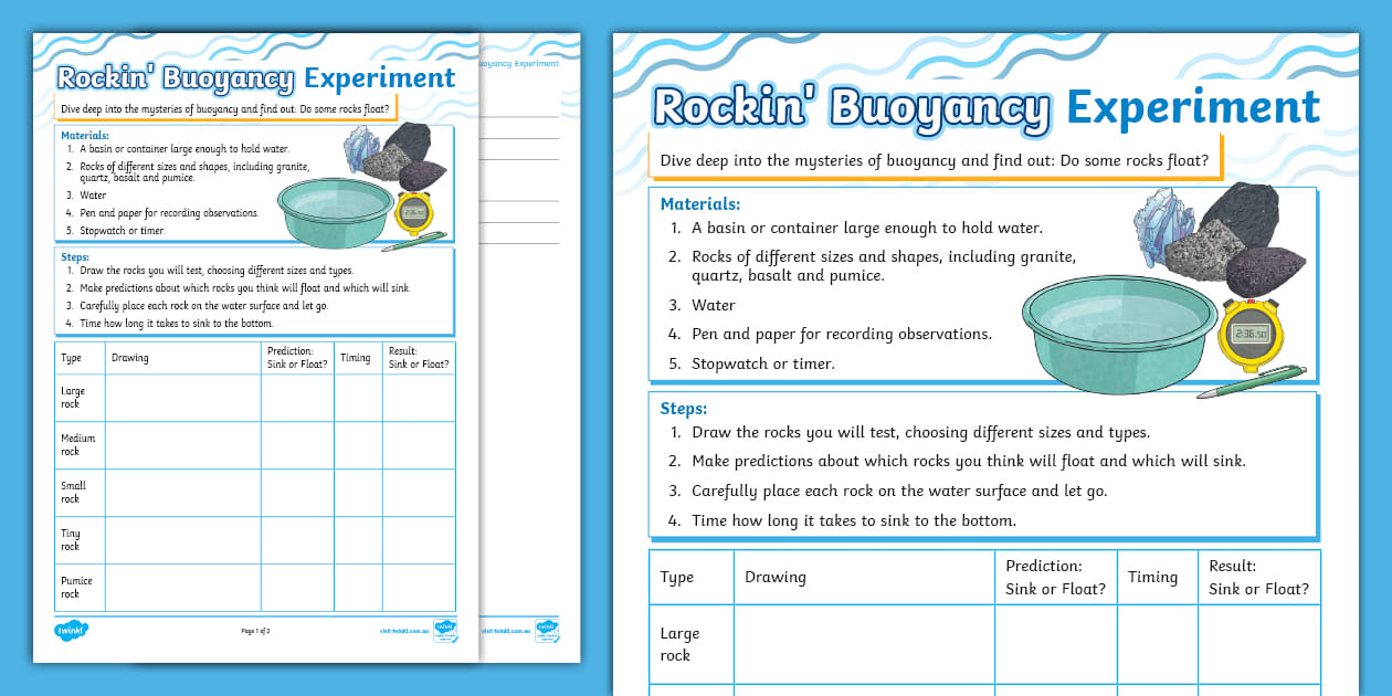 Rockin' Buoyancy Experiment (teacher made) - Twinkl