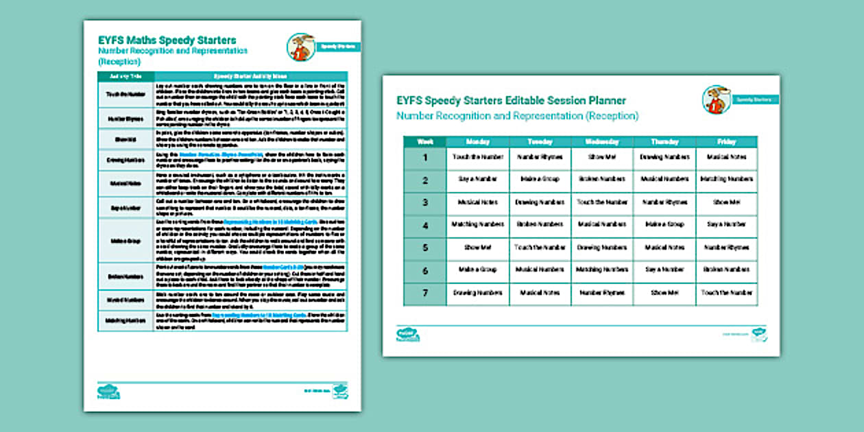 Speedy Starters: Number Recognition and Representation