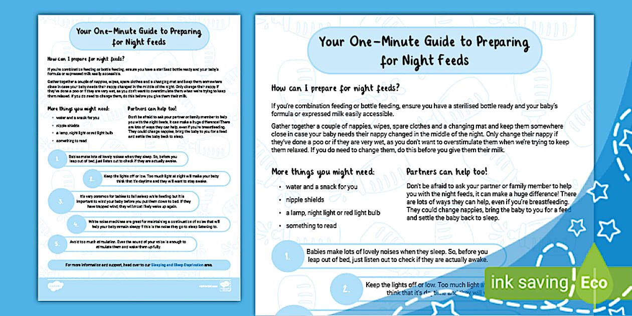 Your One-Minute Guide to Preparing for Night Feeds - Twinkl
