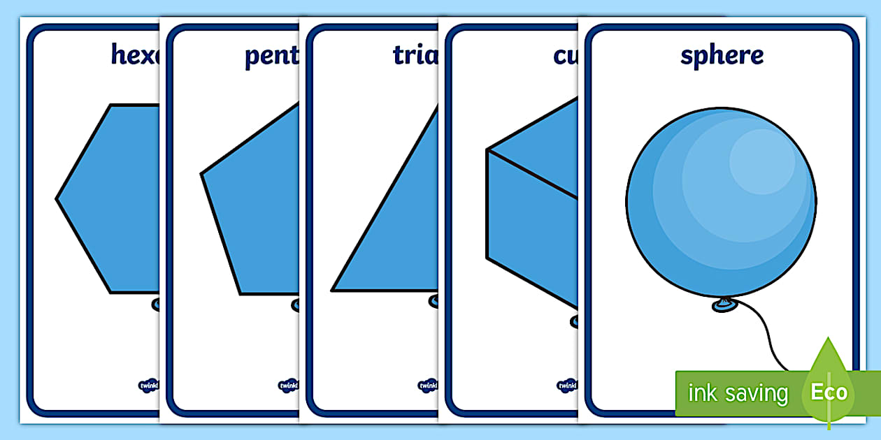 Shape Balloon Picture Cards (teacher made) - Twinkl