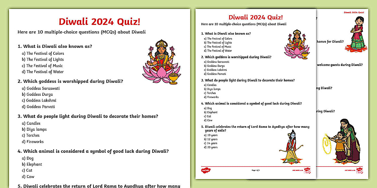 FREE! - Diwali 2024 Special Quiz! (l'enseignant a fait)