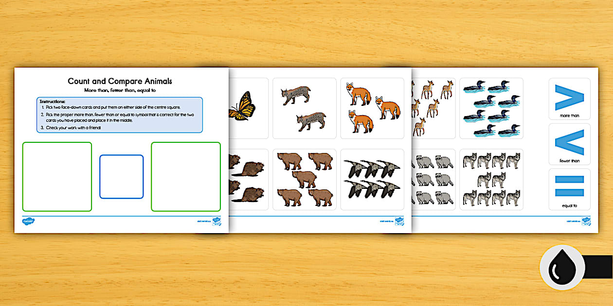 More Than Fewer Than Display Cutouts and Activity - Twinkl