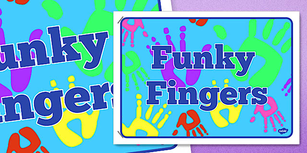 👉 Funky Fingers Display Poster 4xA4 (teacher made)