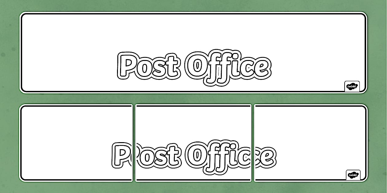 Post Office Collaborative Drawing Display Banner - Twinkl