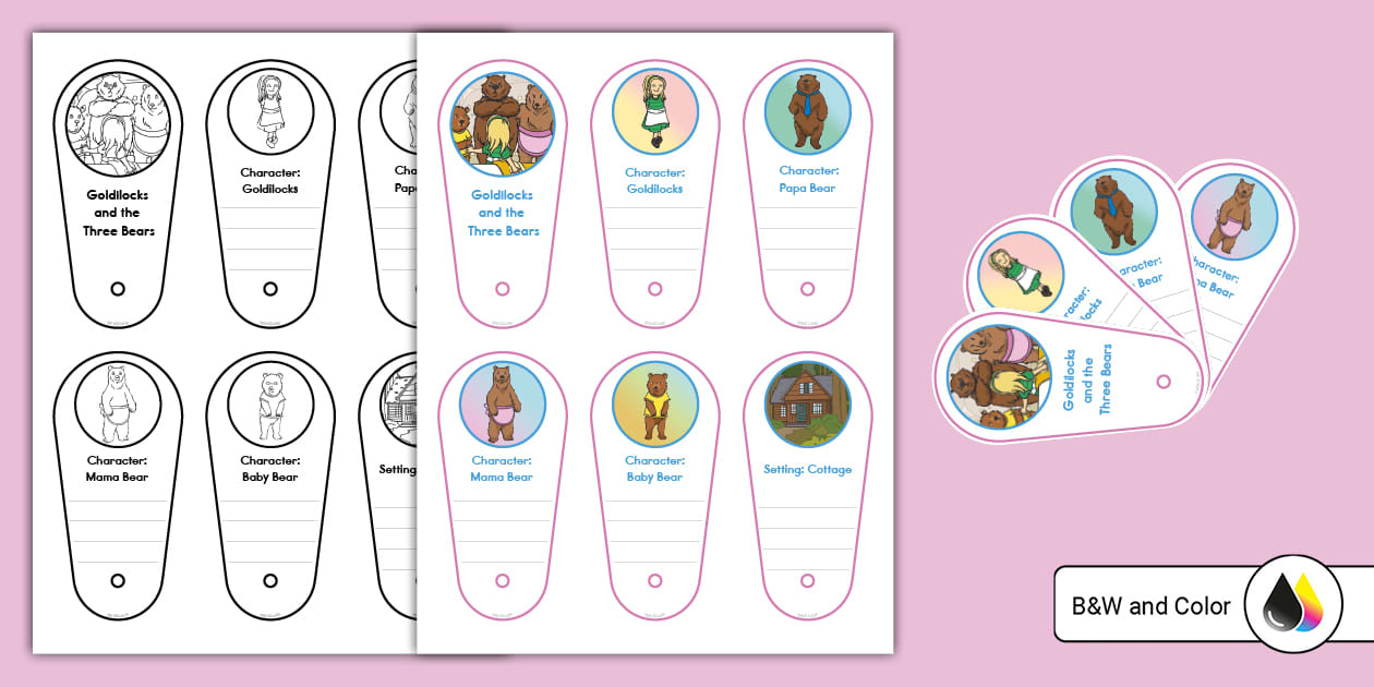 Goldilocks and the Three Bears Story Fan (teacher made)