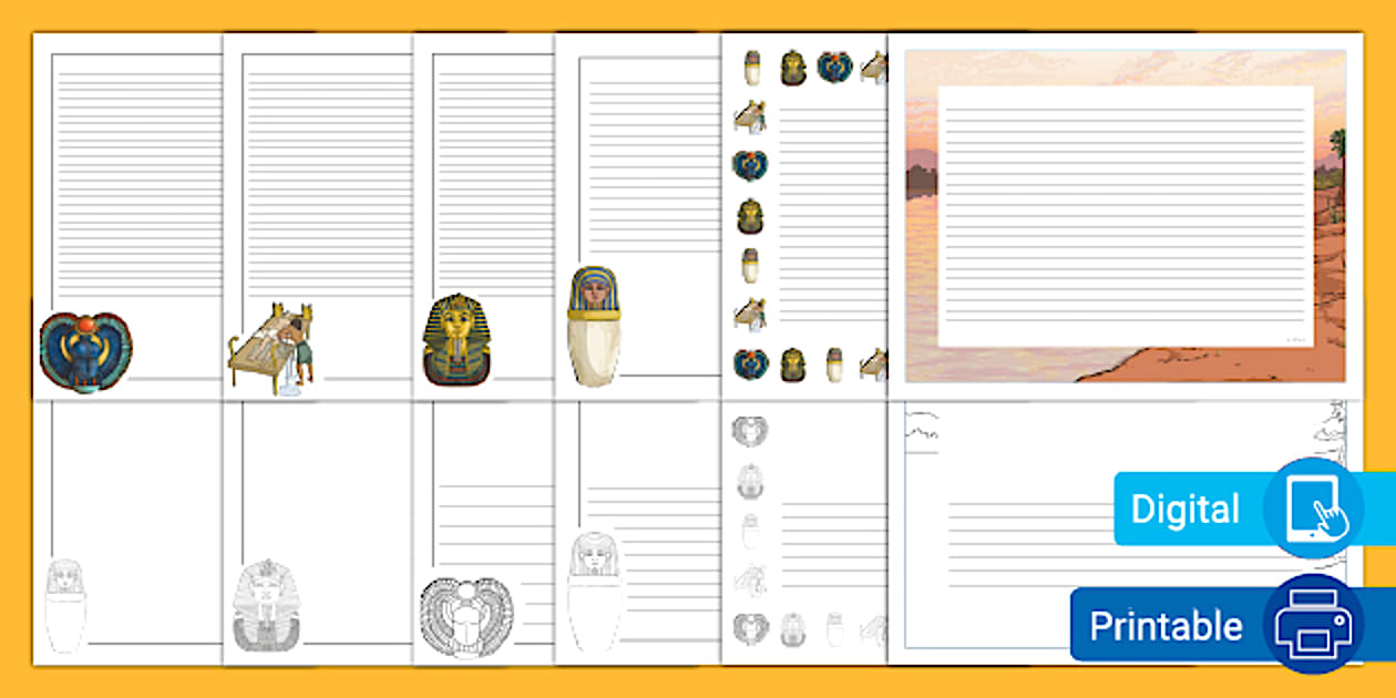 Ancient Egypt Writing Frames (Hecho por educadores) - Twinkl