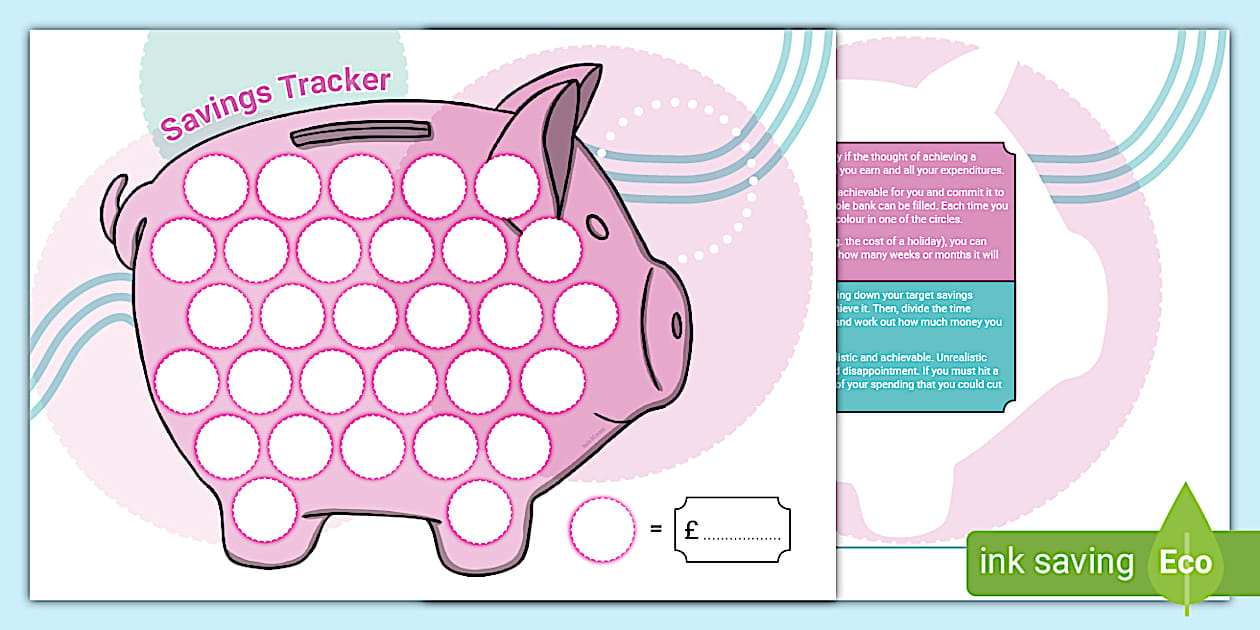 Parenting on a Budget: Piggy Bank Themed Savings Tracker