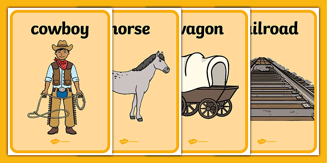 Wild West Display Posters - Primary Resources