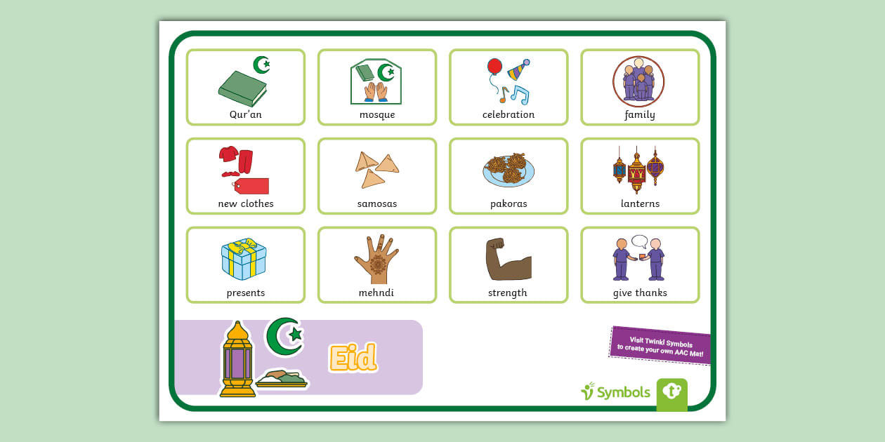 Twinkl Symbols: Eid AAC Mat (teacher made) - Twinkl