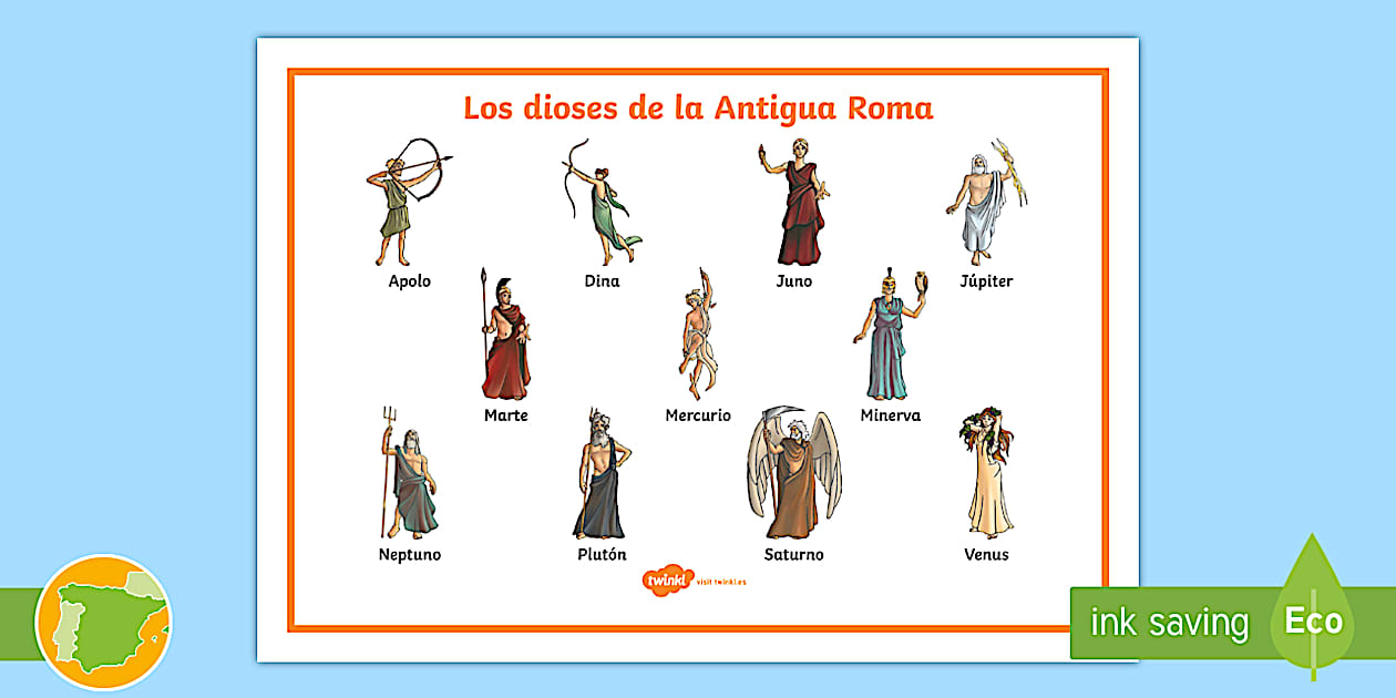 Tapiz de vocabulario: Dioses romanos - Twinkl