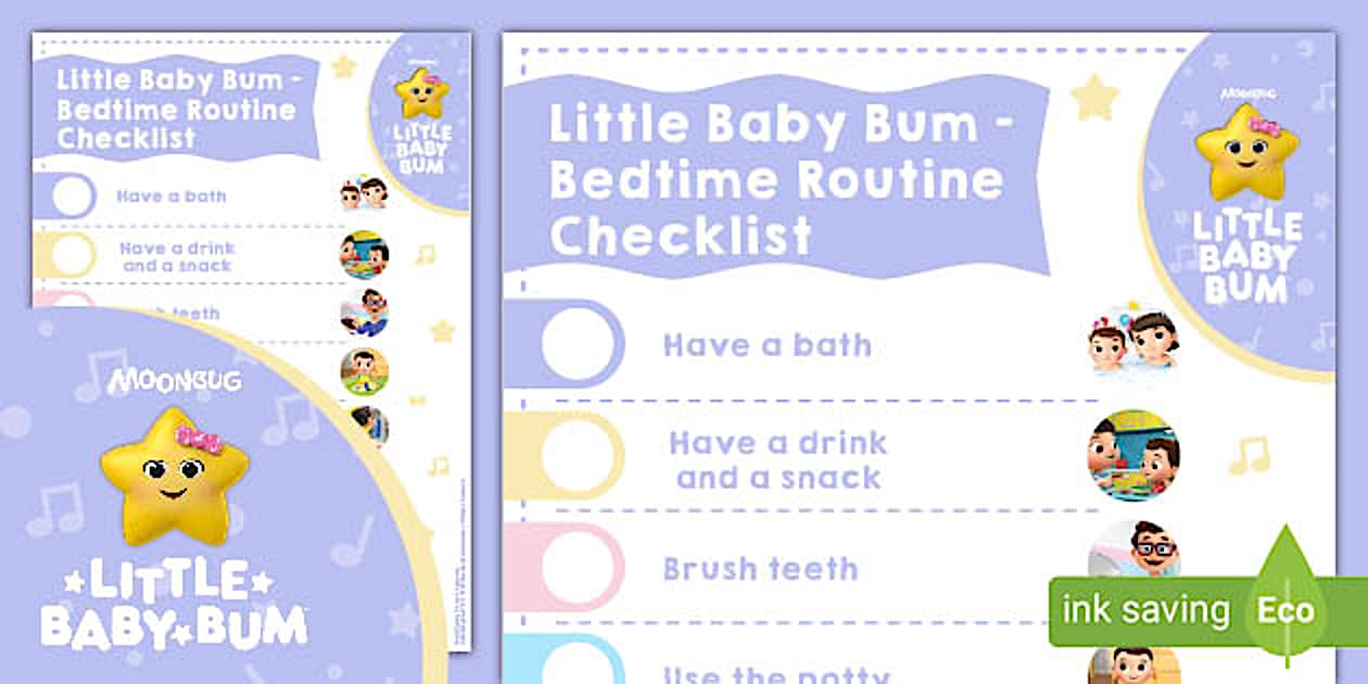 FREE! - Little Baby Bum: Bedtime Routine Checklist - Twinkl