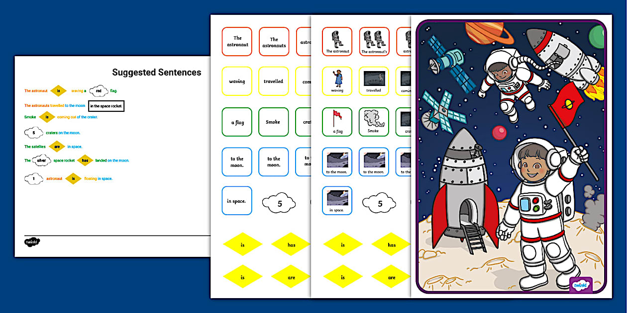 Space Colourful Semantics Picture Scene (teacher made)