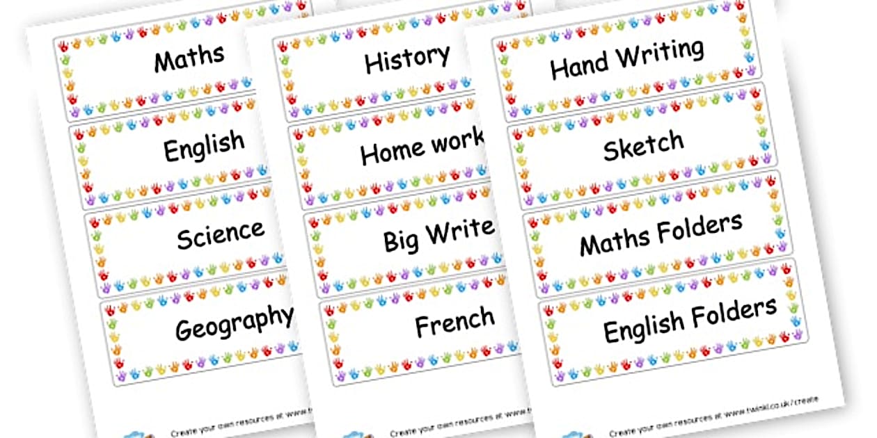Labels (teacher made) - Twinkl