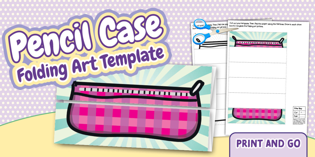 Pencil Case Folding Art Template