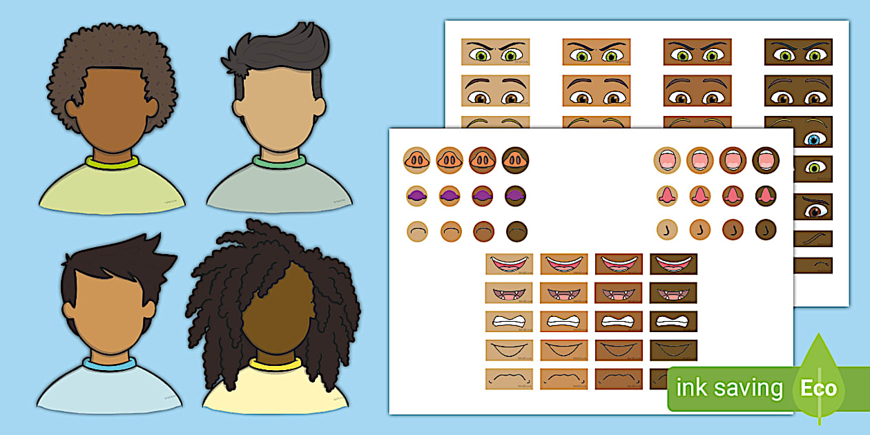 Caribbean: Making Faces Cut and Stick Activity - Twinkl