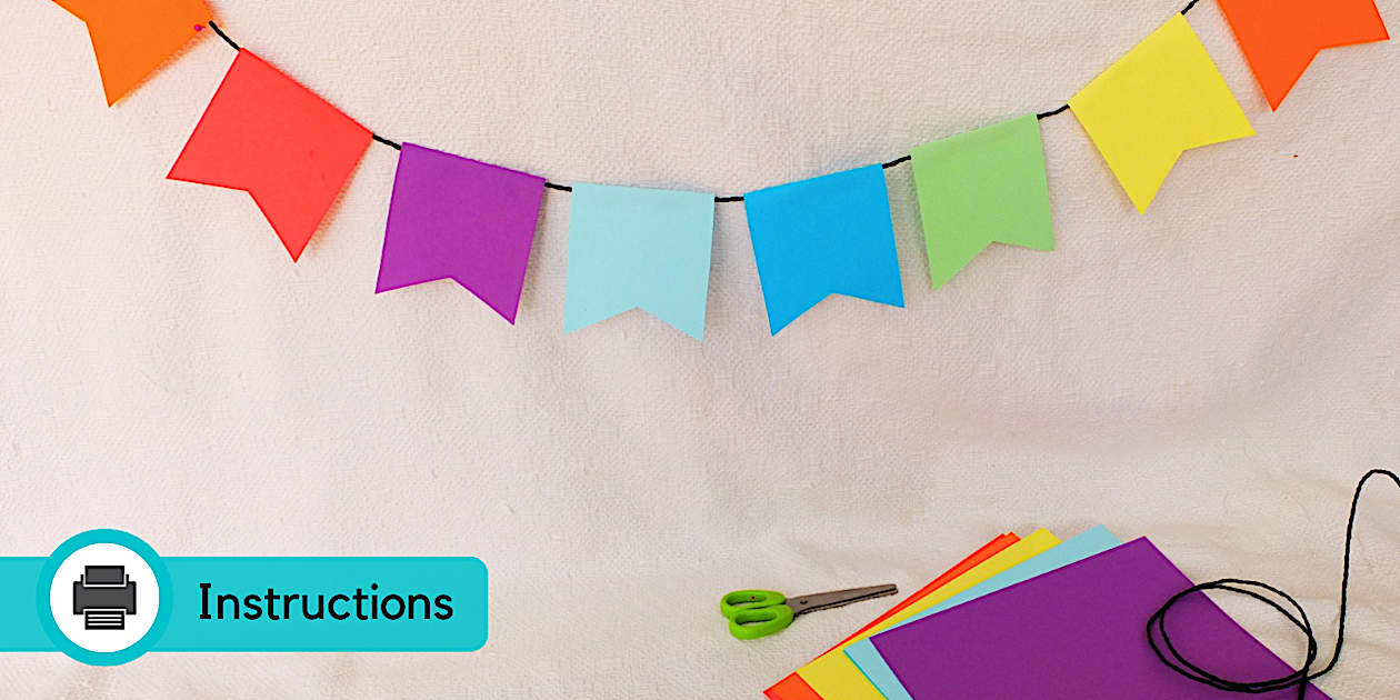 Rainbow Bunting Craft | Pride Crafts
