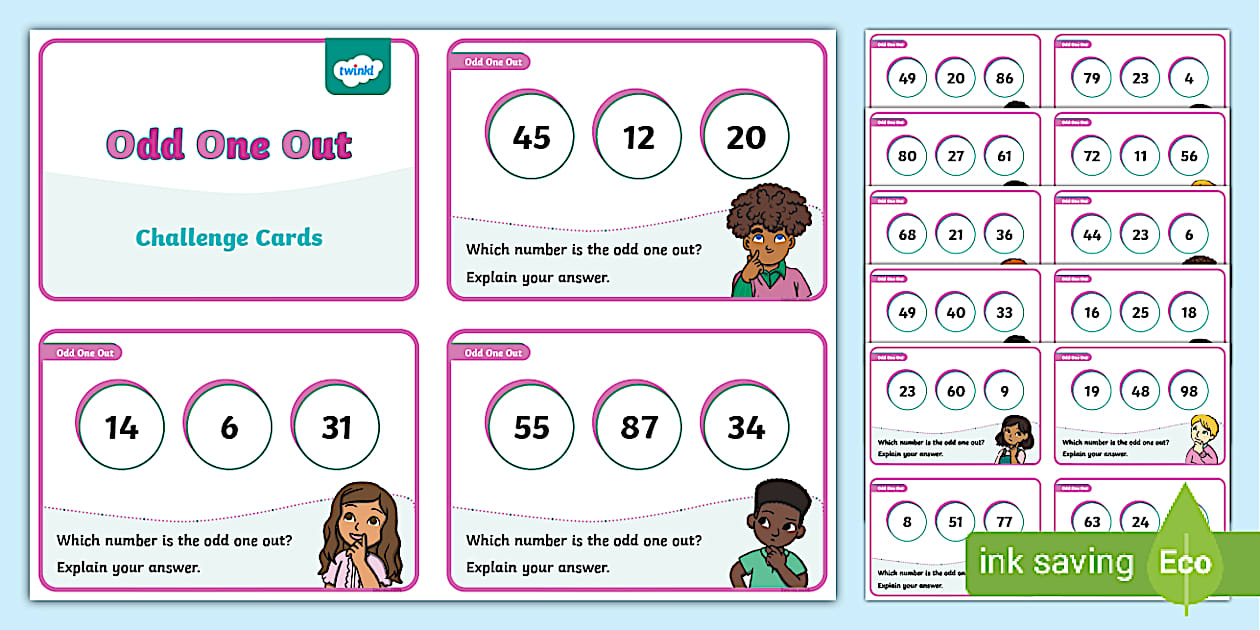Odd One Out Challenge Cards (teacher made) - Twinkl