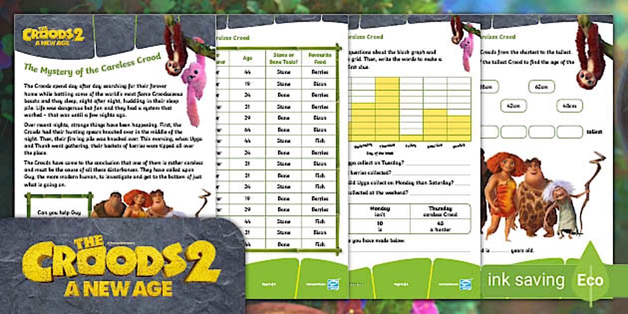 FREE! - 👉 The Croods 2: The Mystery of the Careless Caveman Maths ...